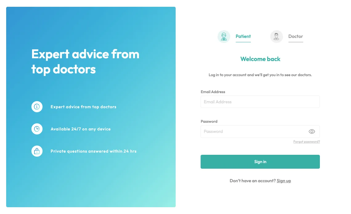 Split Webflow Signup Freebie | Free Webflow Component